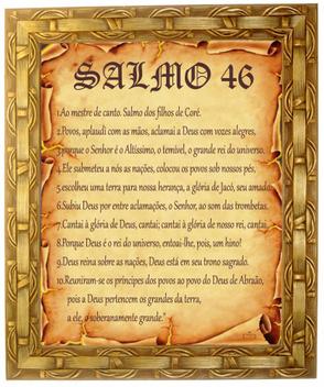 Quadro Do Salmo 46, Mod. 01, Tam. 30x25cm. Angelus - Quadro Decorativo ...