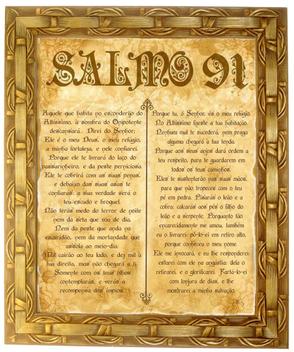 Quadro Do Salmo 91, Mod. 01, Tam. 30x25cm. Angelus - Quadro Decorativo ...