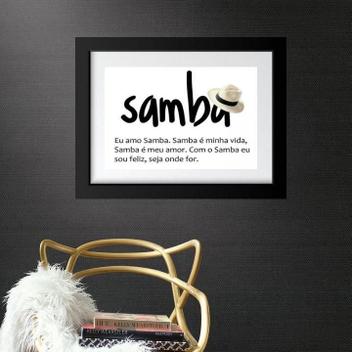 Quadro Eu Amo Samba - 60X48Cm - Quadros On-Line - Quadro Decorativo ...