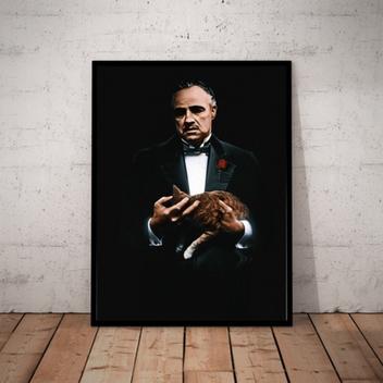 Quadro Filme O Poderoso Chefão The Godfather Arte Sem Texto - Fanarte ...