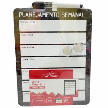 Quadro Lousa Magnetica WinPaper 21cm x 28cm Semanal WPL20015 - Quadro ...