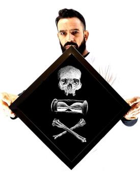 Quadro Prisma Memento Mori Lembra Te Da Morte Unico 46x46cm - Fanarte ...