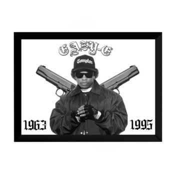 Quadro Rap Hip Hop Eazy-e R.i.p 1963 1995 42x29cm - Fanarte - Quadro Decorativo - Magazine Luiza