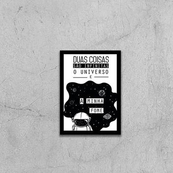 Quadro Universo e Minha Fome São Infinitas 24x18cm - com vidro ...