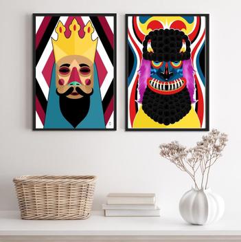 Quadros Decorativos Folia de Reis - 45x34cm, Vidro e Moldura - Quadros ...