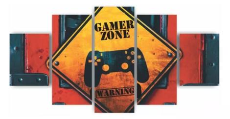 quadros decorativos Painel Gamer Jogar Nerd Play" - aero print - Quadro ...