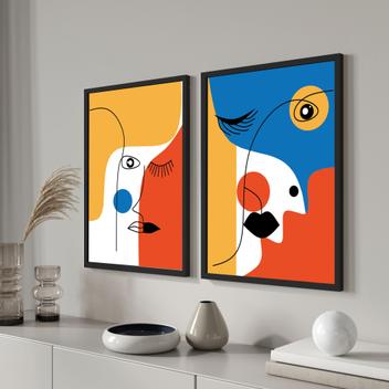 Quadros decorativos para sala Aquarela Abstrato Arte - Imperio do ...