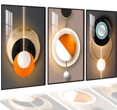 Quadros Para Sala 5 Peças Abstrato Moderno Efeito Luz" - Iron Tech ...