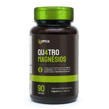 Quatro Magnésios De Malato Bisglicinato Citrato Taurato 90 Caps Omix ...