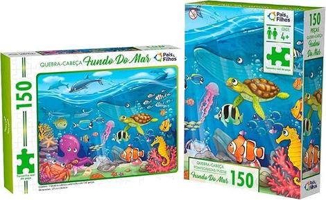 Quebra-cabeça 150 pçs - fundo do mar- pais e filhos - Quebra Cabeça de ...
