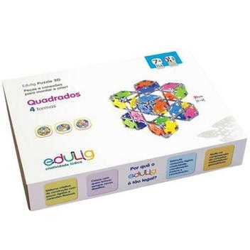 Quebra-Cabeça Edulig Puzzle 3D Quadrados 4 Formas- 114 Peças - Quebra ...
