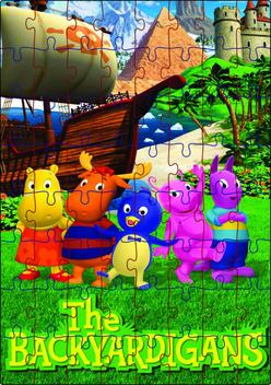 Quebra-Cabeça Jogo Infantil Backyardigans 64 Peças MDF 18x26 - Brothers ...