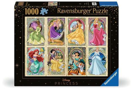 Quebra-cabeça Ravensburger Disney Art Nouveau Princess 1000 unidades ...