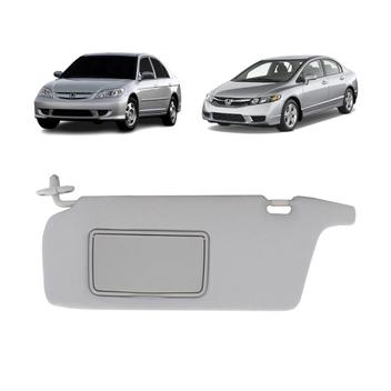 Quebra Sol Cinza com Espelho Honda Civic 2001 a 2007 Lado Esquerdo ...