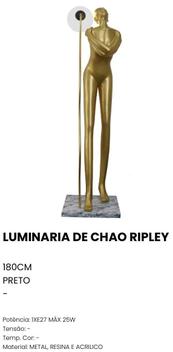 Querolustre Estatua Chao Ripley Ql3089cl Dr 180cm - Casa Chafariz ...