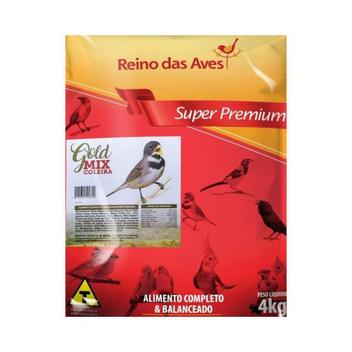Ração Gold Mix Coleira Super Premium Reino Das Aves 4 Kg - Alpiste e ...