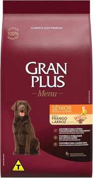 Racao Gran Plus Menu Cães Senior Frango e Arroz 15kg - Outros Pets ...