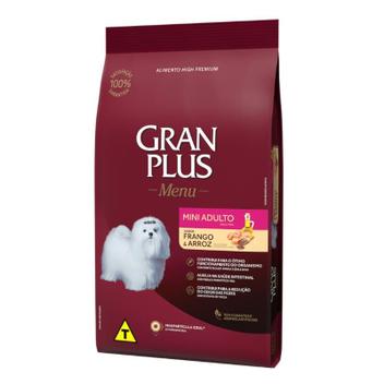 Ração Granplus Menu Mini Cães Adultos 3kg sabor Frango e Arroz - Ração ...