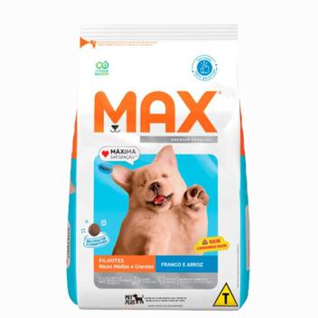 Ração Max Cães Filhotes Médio e Grande Frango e Arroz 20 Kg - Max Total ...