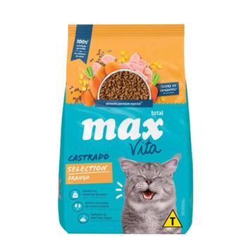 Ração Max Cat Vita Selection Frango Gatos Castrados 1Kg - Max Total ...