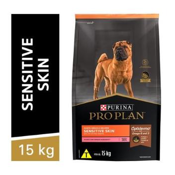 Ração Nestlé Pro Plan Sensitive Skin Cães Raças Médias Grandes. - 15kg ...