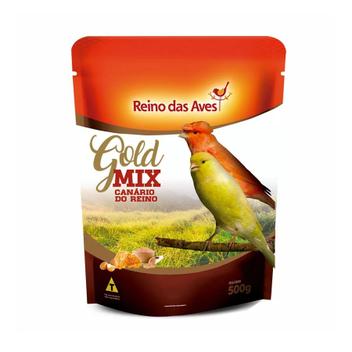 Ração Reino das Aves Gold Mix Canário do Reino para Pássaros 500g ...