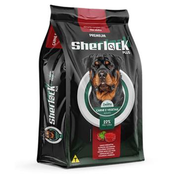 Ração Sherlock Premium Plus Sabor Carne e Vegetais para Cães Adultos de ...