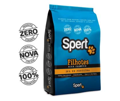 Ração Spert Premium Cães Filhote 29% Proteina 10,1kg - Ração Seca para ...