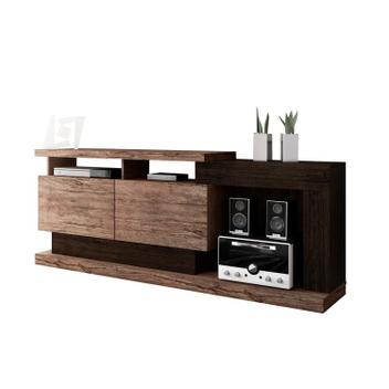 Rack 2 Portas de Bater 2 Nichos Fusion Linea Brasil Naturale/Wengue ...