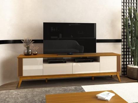 Rack Bancada MOR 2.20m Ripado Estilo Retrô Para TV Até 75'' Polegadas ...