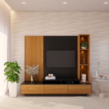 Rack com painel para tv até 65 pol. 3 gavetas e 5 nichos magali ...