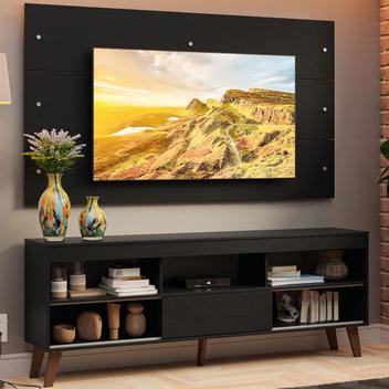 Rack com Painel para TV até 65 Polegadas com Pés Texas Madesa - Rack ...