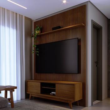 Rack com Painel para Tv até 65 Polegadas Milo Cumaru - Madetec - Rack ...