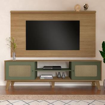 Rack com Painel para TV Até 75 Polegadas Tauari C/ Suporte para TV 2 ...