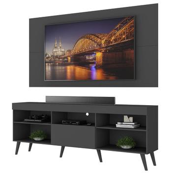 Rack com Painel TV 65" Retrô Flórida Up Multimóveis MP1042 Preto - Rack ...