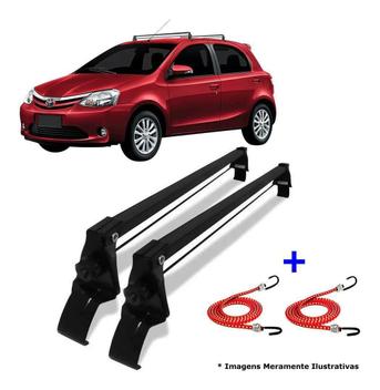 Rack De Teto Bagageiro + 2 Elasticos Etios Hatch Ano 12/21 - Vhip ...