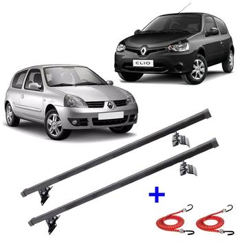 Rack De Teto Renault Clio 2 Portas 2000 A 2017 + 2 Elásticos - Rack De ...
