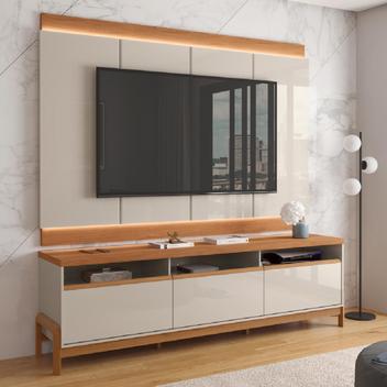 Rack Elegance com Painel Marrocos para TV até 75 polegadas 1 Porta 2 ...