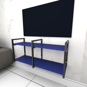 Rack Estilo Industrial Preto 30 Azul Escuro Ind22Azrk - E-Nichos - Rack ...