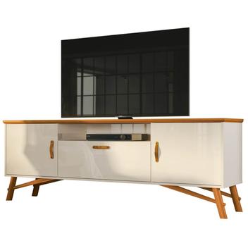 Rack Felix para TV até 75 Polegadas 3 Portas EDN Off White Cedro ...