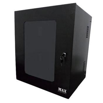 Rack Indoor Max Eletron Parede - 12U - 670mm Preto Com Porta Acrílica - CFTV - Caixa ...