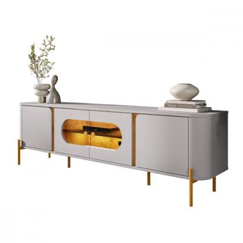 Rack Juquehy para TV até 75 Polegadas Naturalle Off White Bechara - Rack - Magazine Luiza