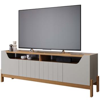 Rack Moema para TV até 70 Polegadas 4 Portas Permobili Cor Off White ...