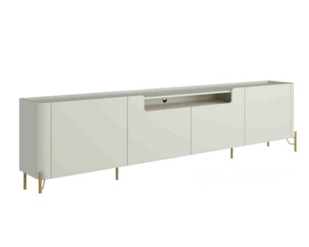 Rack New Bend 260 cm Porta Lisa Luna/Dourado Incolar - Rack - Magazine ...