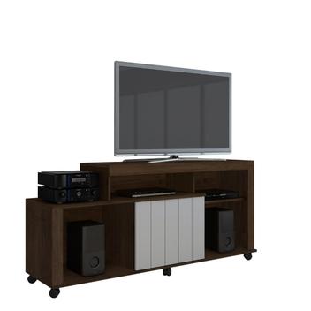 Rack Para TV 1 Porta Ouro JCM Cafe Off/White - Rack - Magazine Luiza