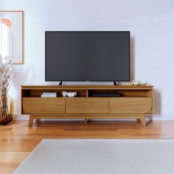 Rack para TV Até 75 Polegadas Selene 3 Gavetas Cumaru - Madetec - Rack - Magazine Luiza