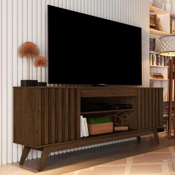 Rack para TV França 2 Portas Ripado Cedro - Mais de Casa - Rack ...