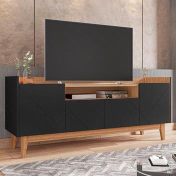 Rack Sala Adria para TV até 60 Polegadas c/ Pés de Madeira - Casa D - Rack - Magazine ...