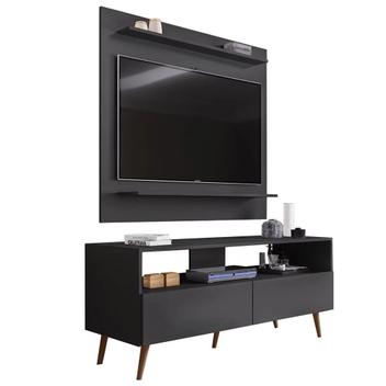 Rack Sienna com Painel Tessa p/ TV até 50 Polegada Preto - Vallisa ...