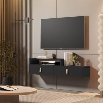 Rack Suspenso Lion 2 Gavetas Pequeno Home Decorativo para TV - Mega ...